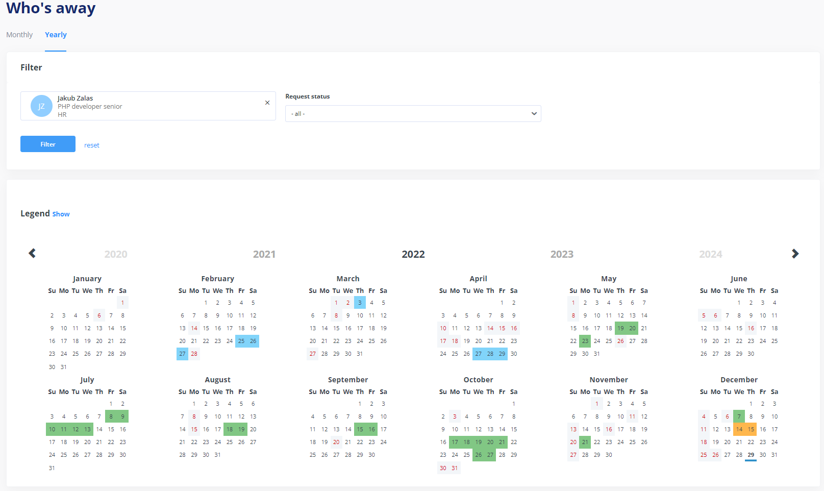 Employee’s Absence in the Application – Where and How – Help Center tomHRM