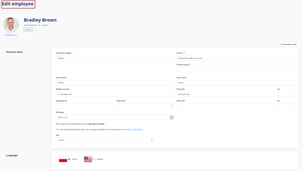 Access status of an employee (Active/Blocked Employee) – Help Center tomHRM