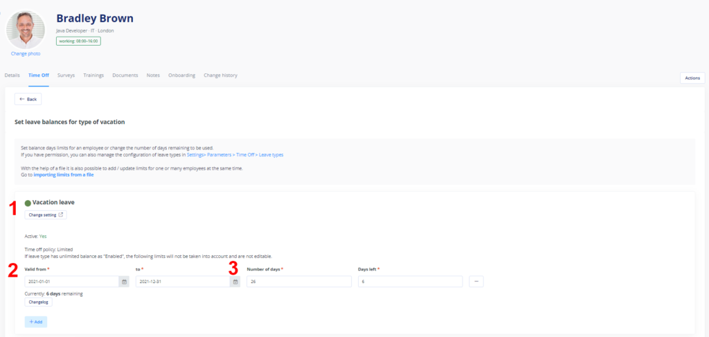How to Set or Update Leave Balances – Help Center tomHRM