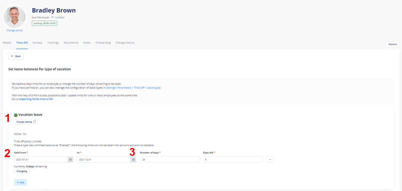How to Set or Update Leave Balances – Help Center tomHRM