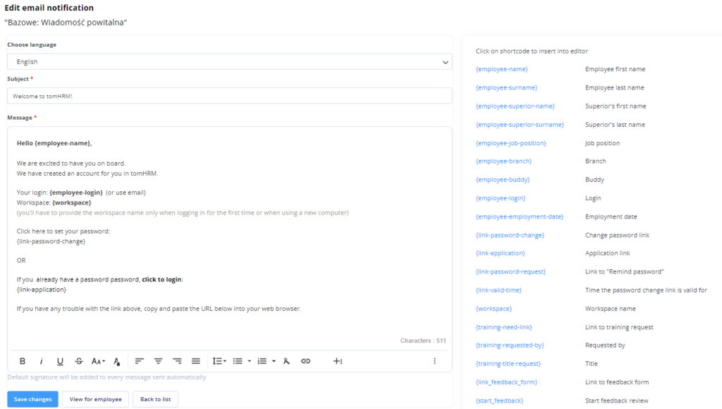 How To Set Up Email Notification Content Help Center Tomhrm 
